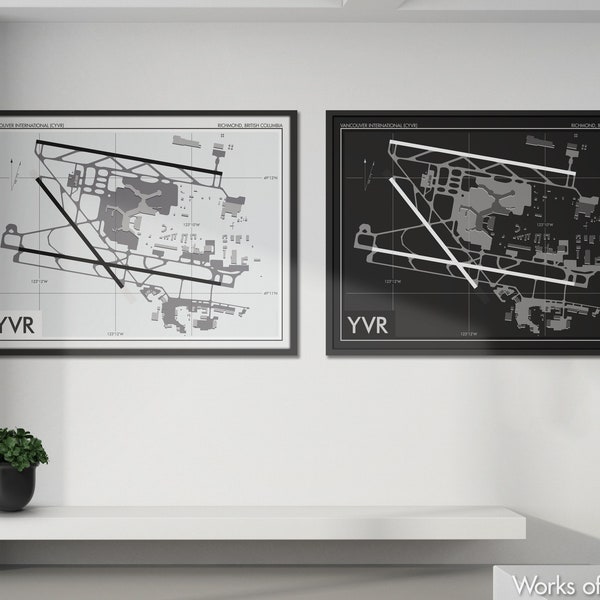 Yvr Map Poster Art - Etsy