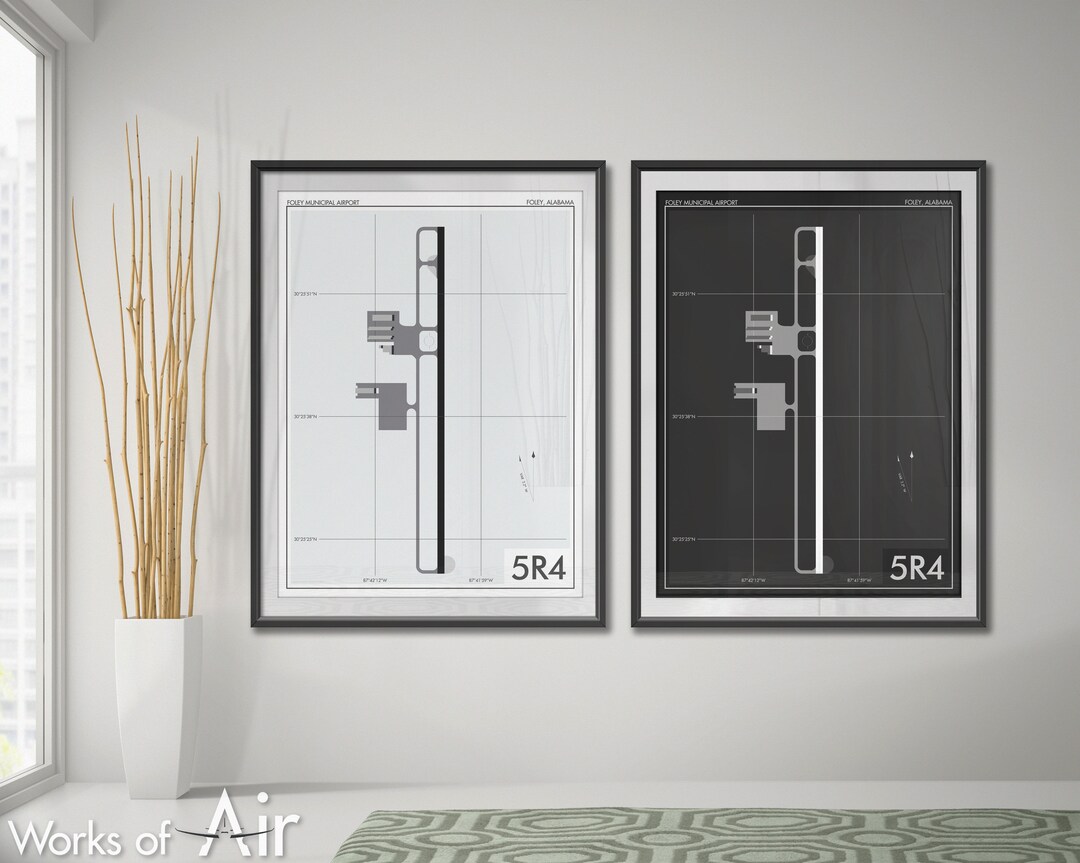 Foley Municipal Airport Fine Art Print, 5R4 Airport, Minimalist ...