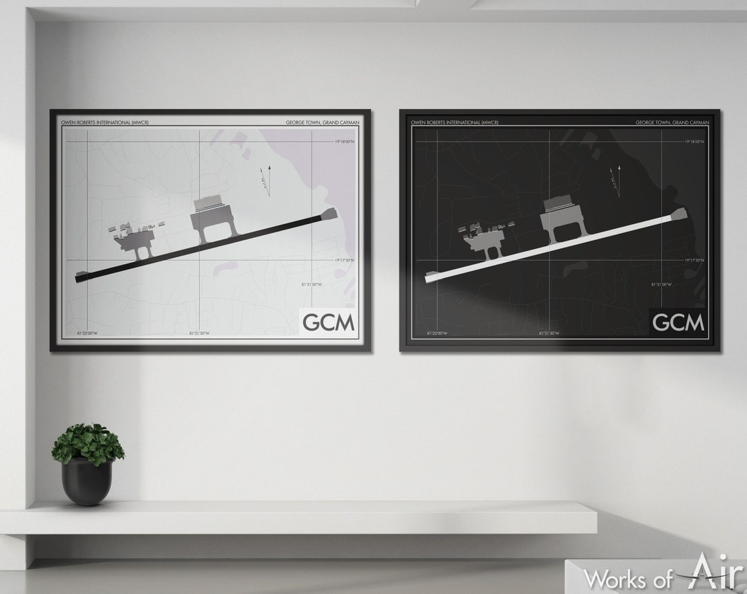 Owen Roberts International Airport Art Print, MWCR GCM Airport Map ...