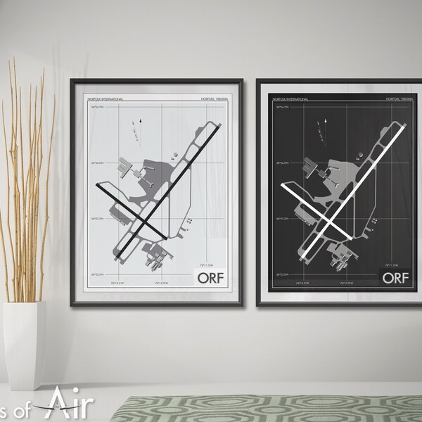 Airport Runway Map - Etsy