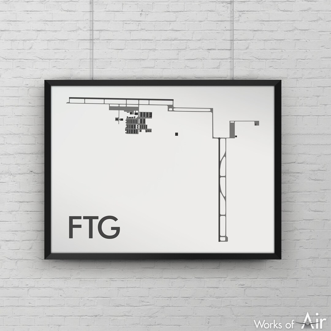 Colorado Air and Space Port Minimal Airport Art Print, FTG Map Poster ...