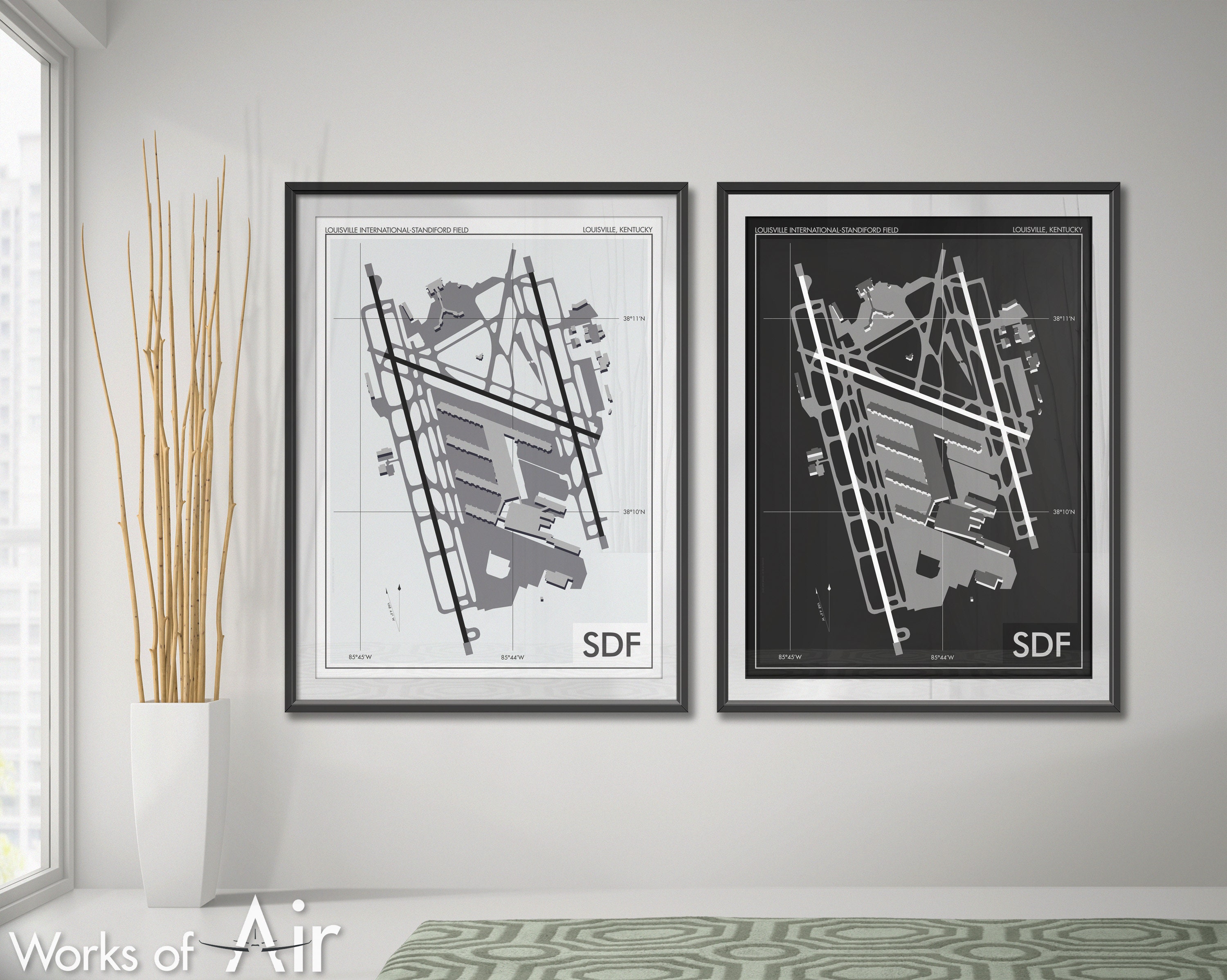 Louisville International Airport Art Print SDF Airport Map - Etsy