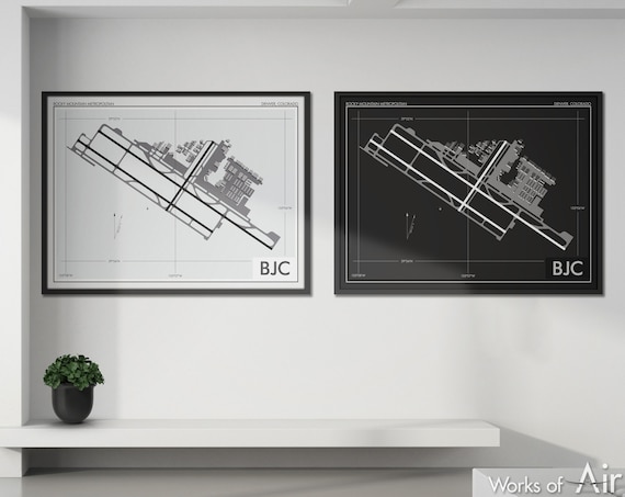 Rocky Mountain Metropolitan Airport Art Print BJC Airport Map | Etsy