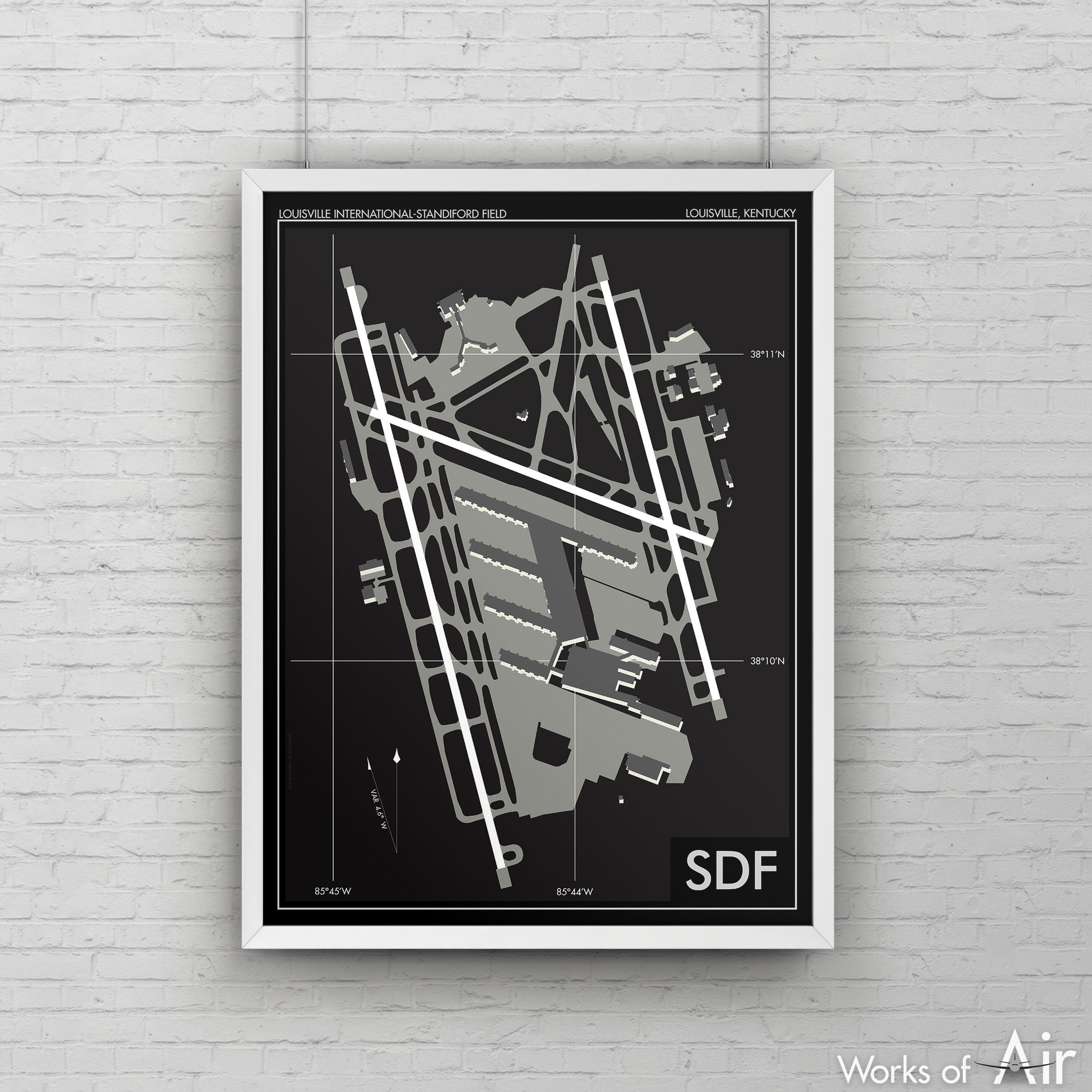 Louisville International Airport Art Print SDF Airport Map - Etsy