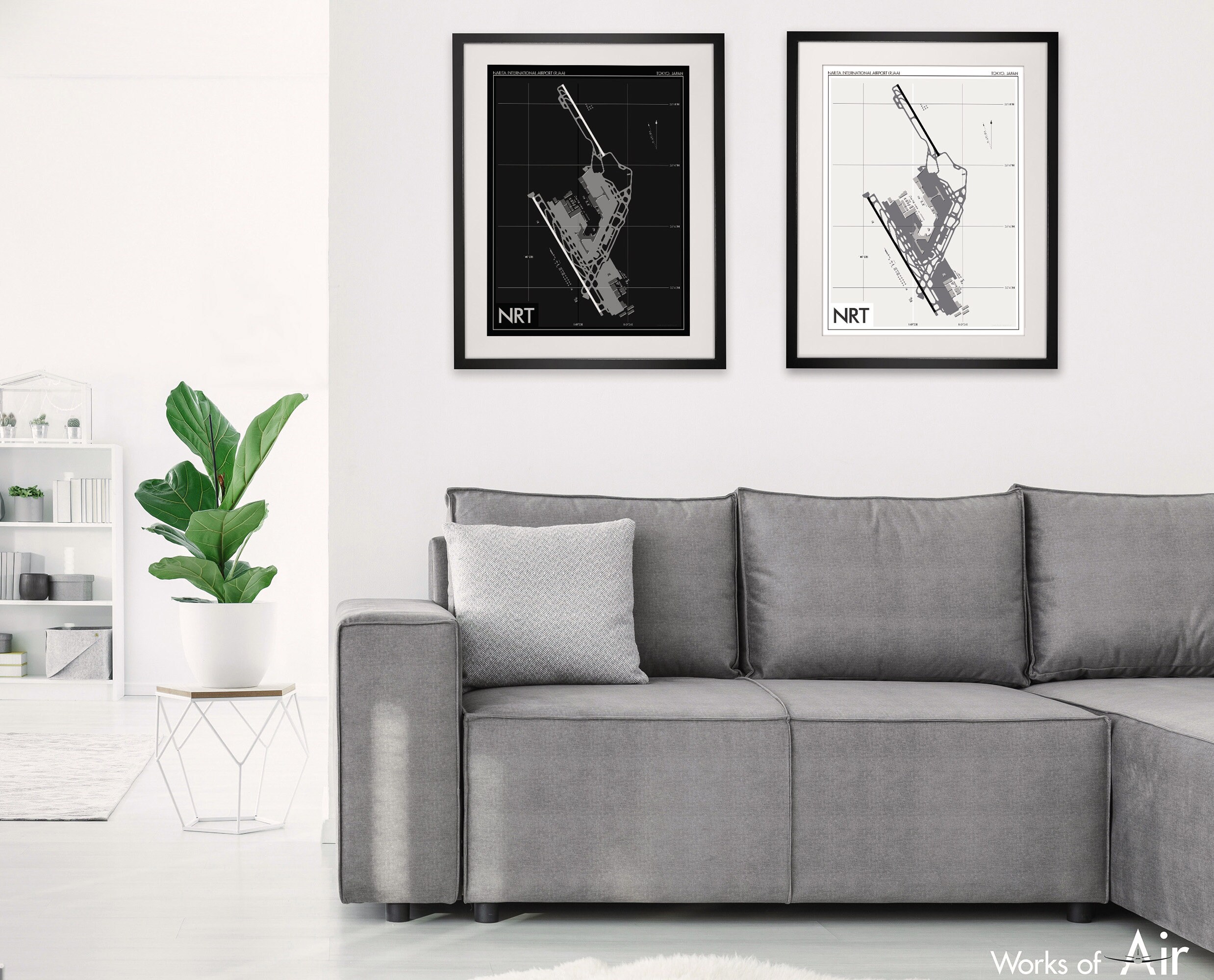 Narita International Airport Art Print, NRT Airport Map Poster, RJAA ...