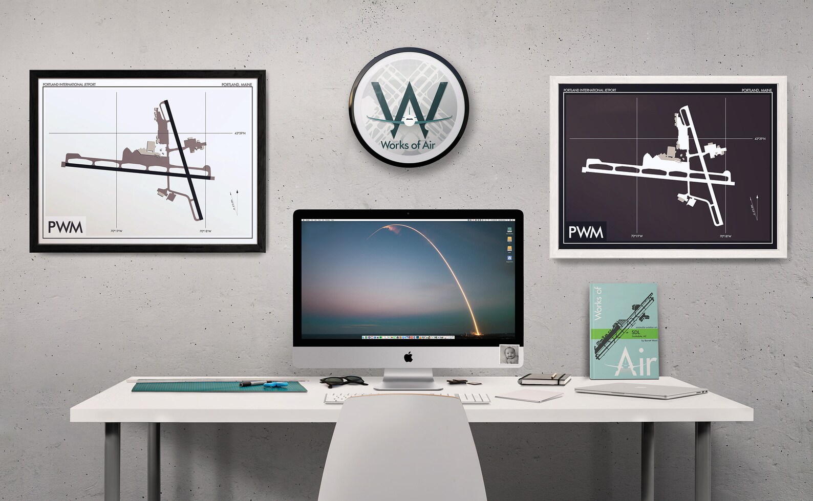 Portland International Jetport Art Print, PWM Airport Map Poster ...