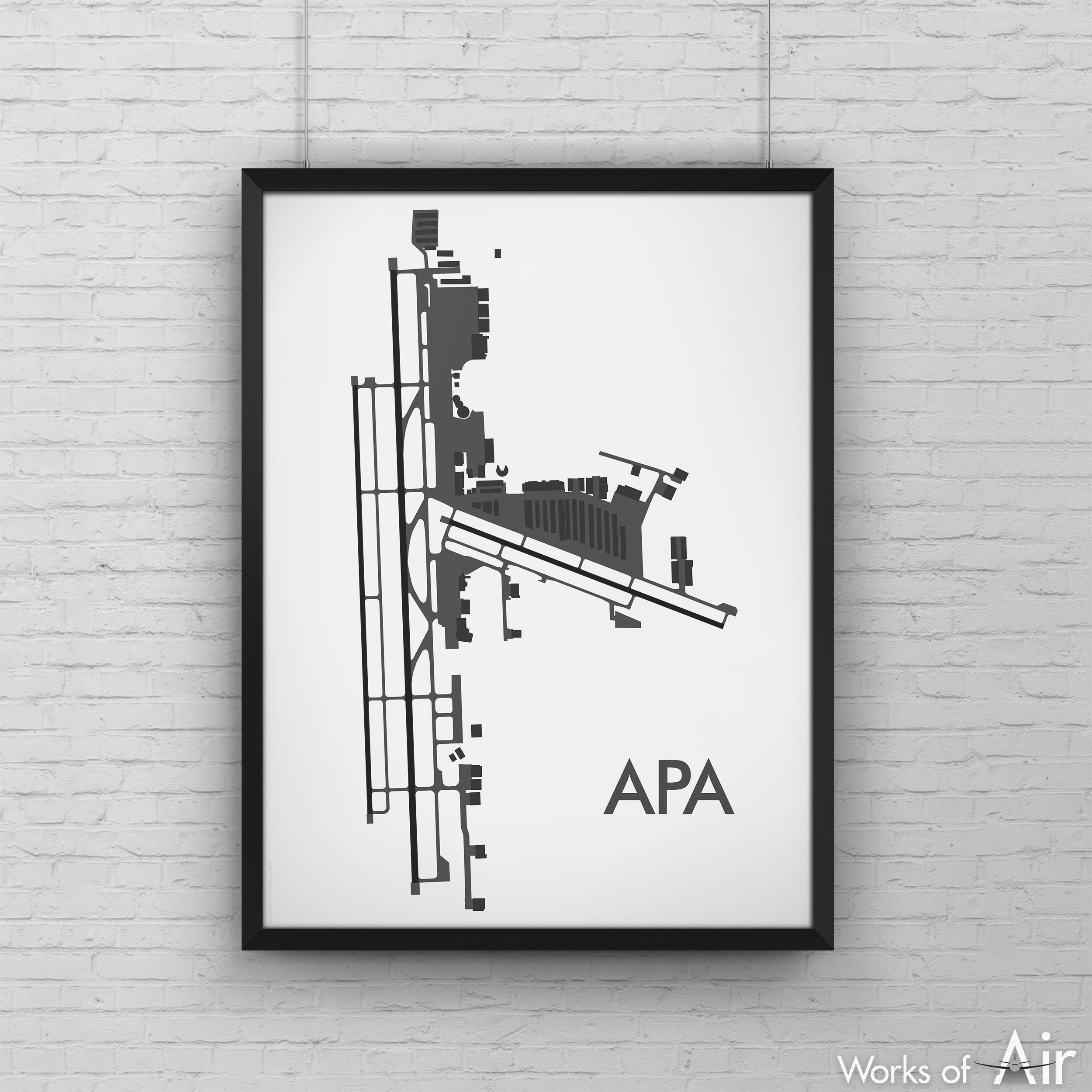 Centennial Airport Minimal Art Print APA Airport Map Poster | Etsy