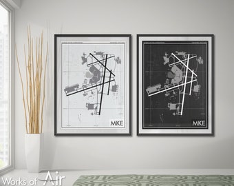 Airport Runway Map - Etsy