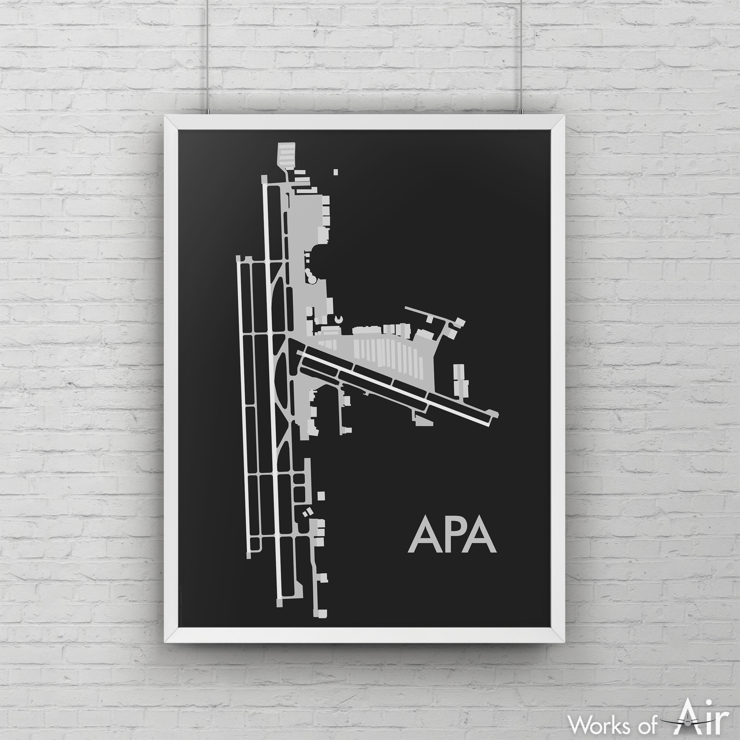 Centennial Airport Minimal Art Print APA Airport Map Poster | Etsy