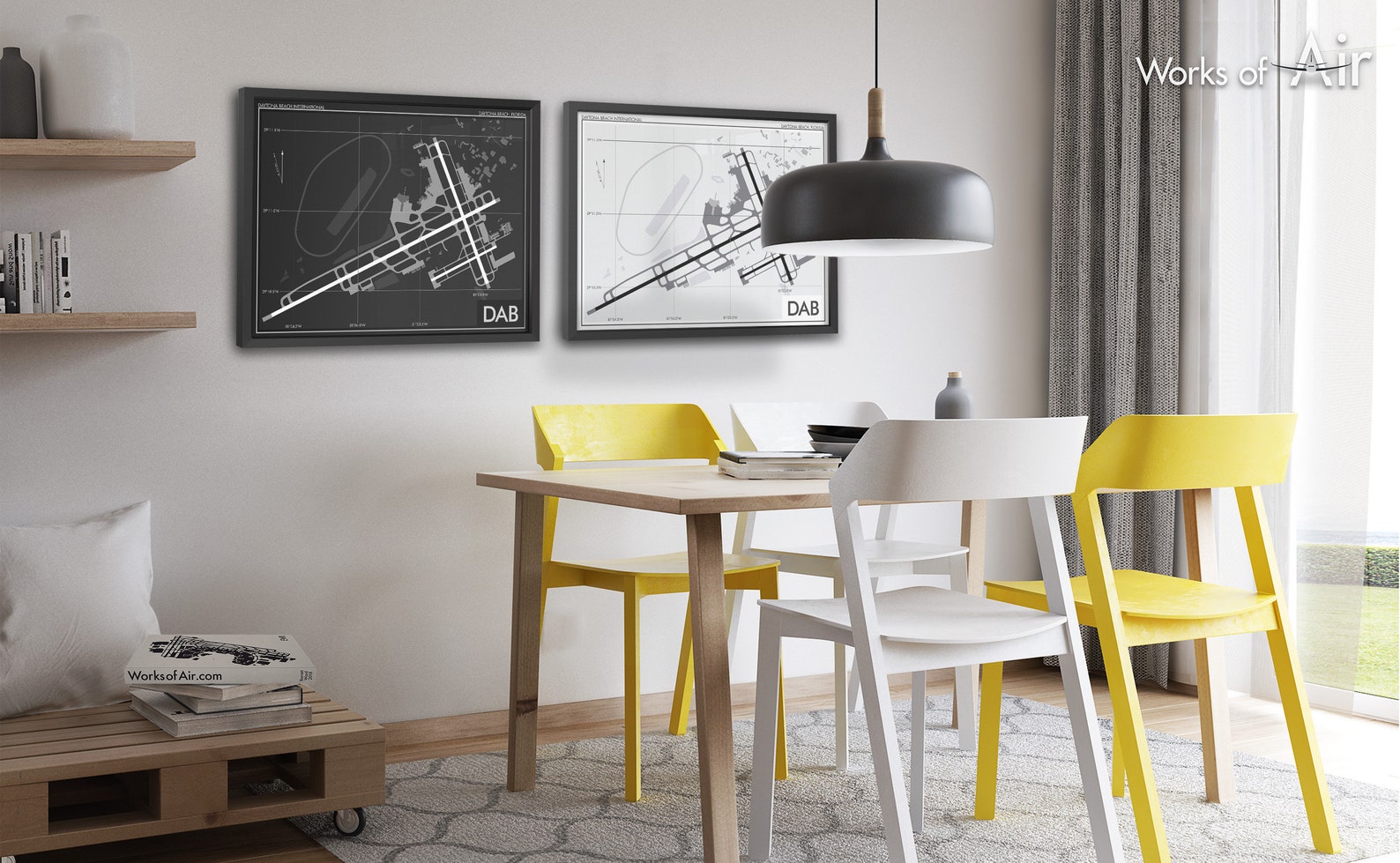 Embry Riddle Colors Daytona Airport Art Print DAB Airport Map | Etsy