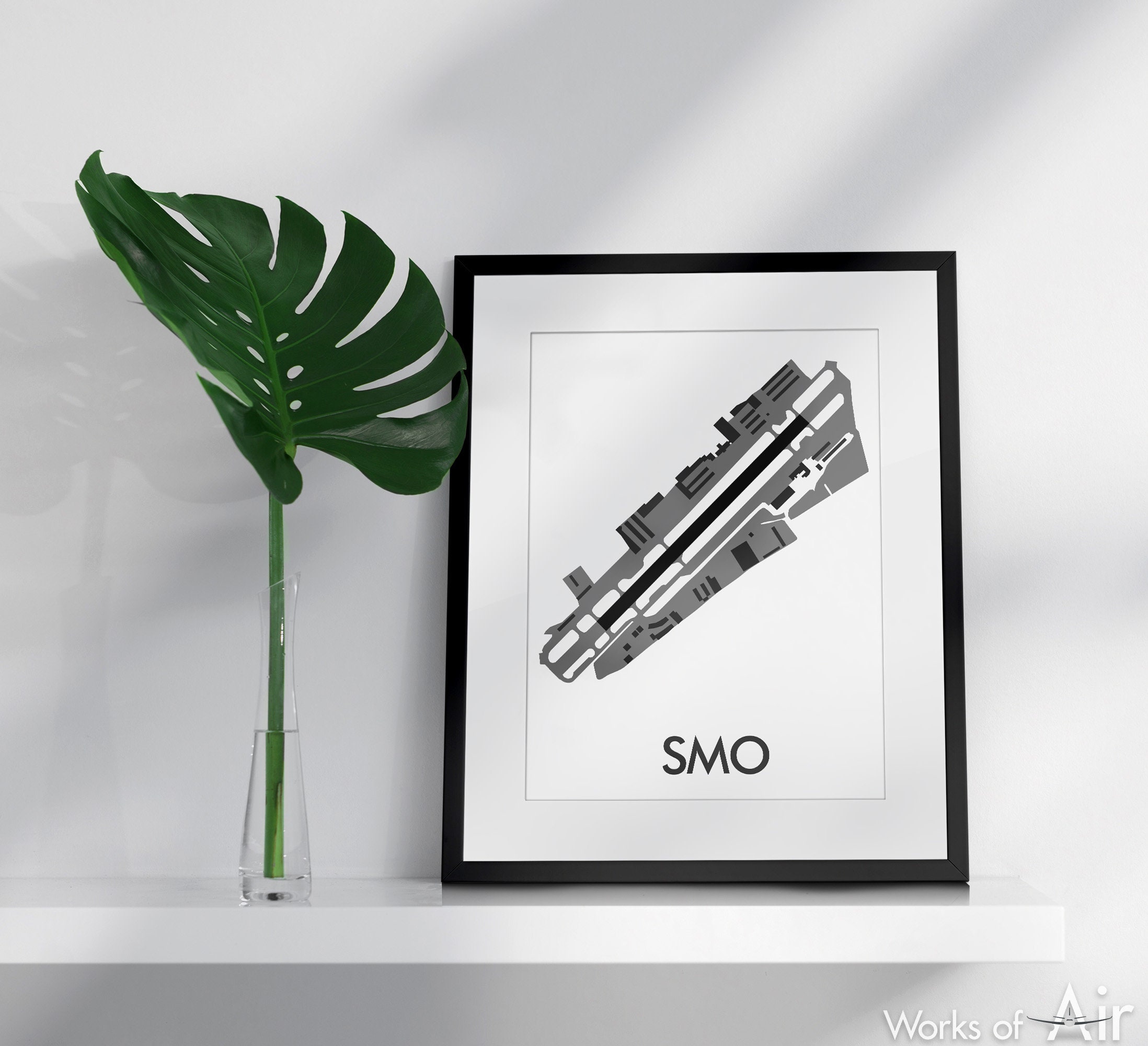 Santa Monica Airport Minimal Art Print SMO Airport Map - Etsy