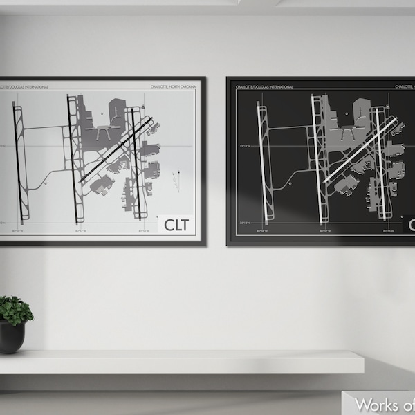 Airport Runway Map - Etsy