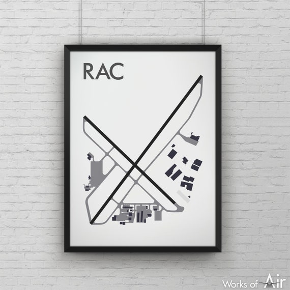 John H Batten Airport Minimal Art RAC Airport Map Poster - Etsy