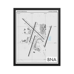 Nashville Tennessee Airport Map - Etsy