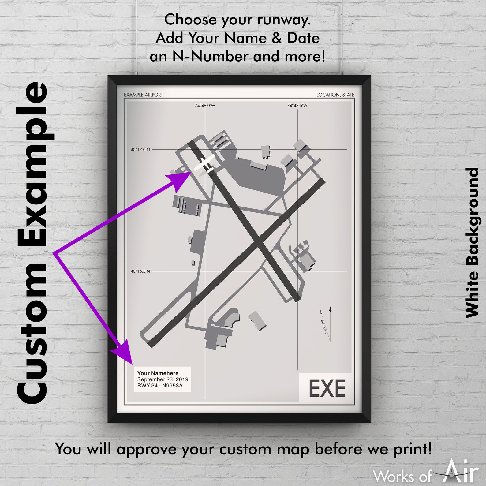 Edmonton International Airport Art Print YEG Airport Map - Etsy