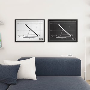 Bowers Airport Art Print ELN Airport Map Poster Aviation - Etsy