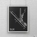 Sioux City Gateway Minimal Airport Art, SUX Airport Map Poster ...