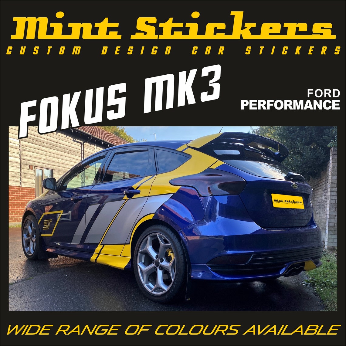 Car Stickers Car Decal Ford Focus ST CUSTOM Whole Body Styling - Etsy UK