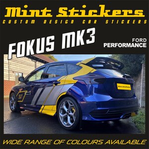 Car Stickers Car Decal Ford Focus ST CUSTOM Whole Body Styling Vinyl ...