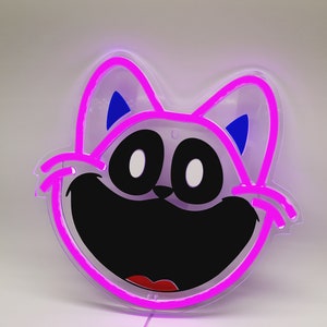 Catnap Neon Sign, Horror Video Game Fan Gift, Poppy Playtime Monster ...