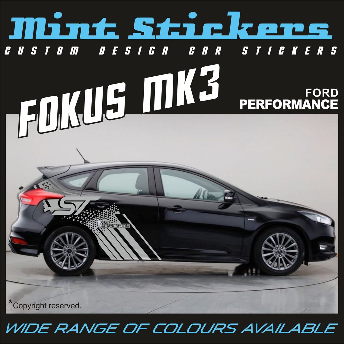 Ford Focus Performance ST Sticker MK 3 Full Car Set CUSTOM | Etsy