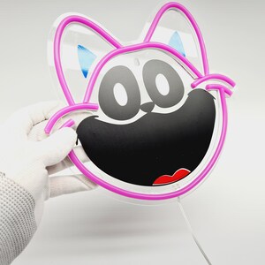 Catnap Neon Sign, Horror Video Game Fan Gift, Poppy Playtime Monster ...