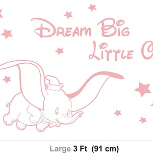 Dumbo Wall Sticker Disney Wall Decal Elephant Cartoons | Etsy