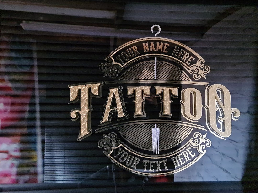 Tattoo Art Decals, Tattoo Shop Window Stickers, Custom Tattoo Window ...