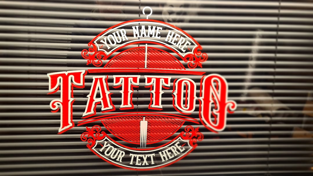 Tattoo Shop Sign Logo Window Sticker Tattoo Decal Wall Art - Etsy