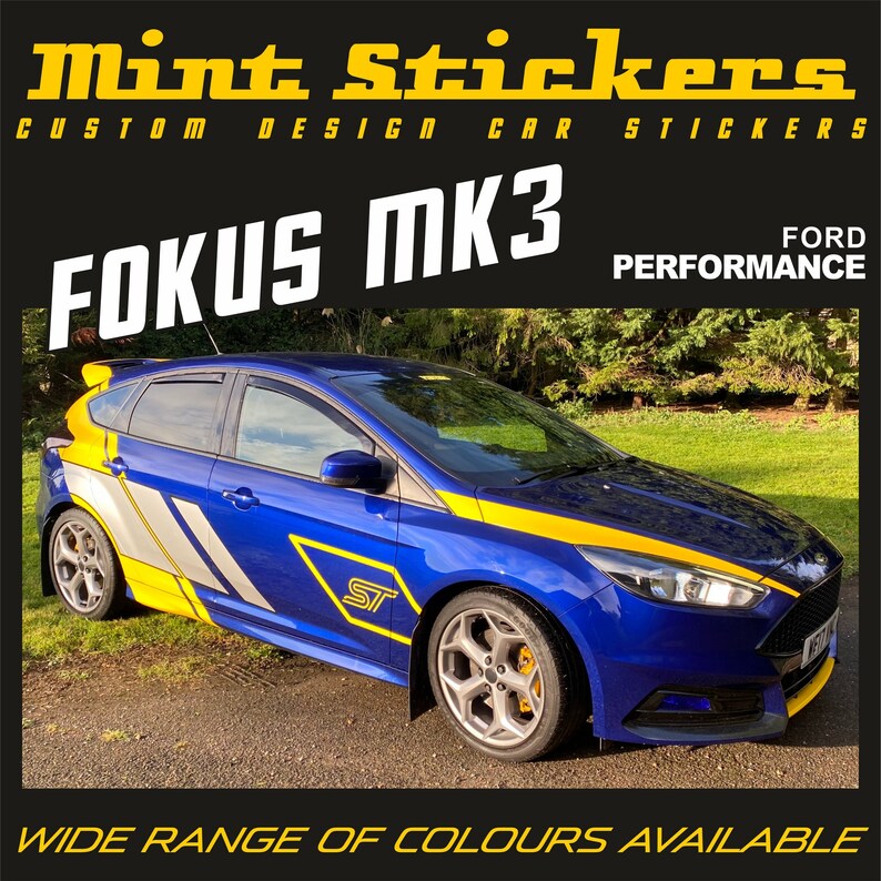 Ford Focus ST Sticker CUSTOM Car Whole Body Styling Car Decal - Etsy UK