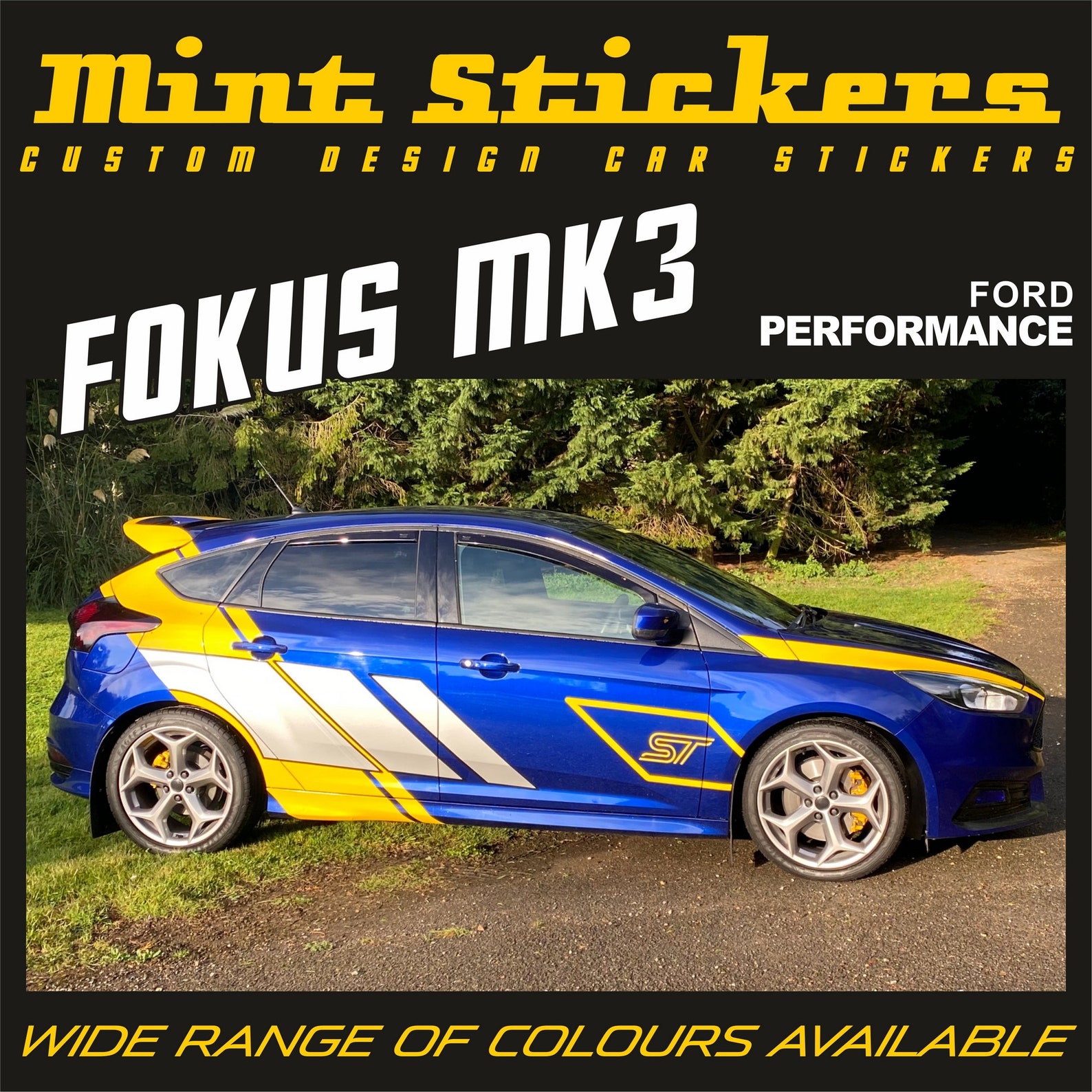 Ford Focus ST Sticker CUSTOM Car Whole Body Styling Car Decal - Etsy UK