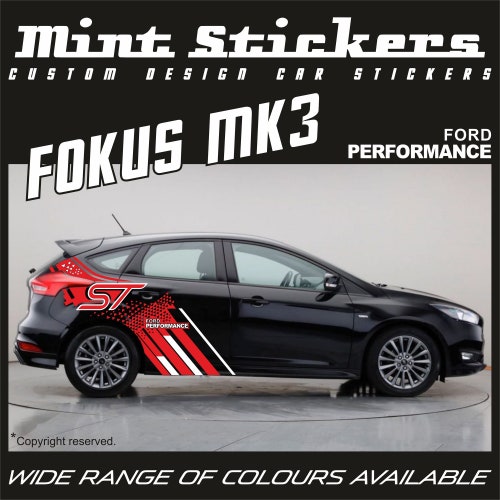 Ford Focus ST Sticker CUSTOM Car Whole Body Styling Car Decal - Etsy UK