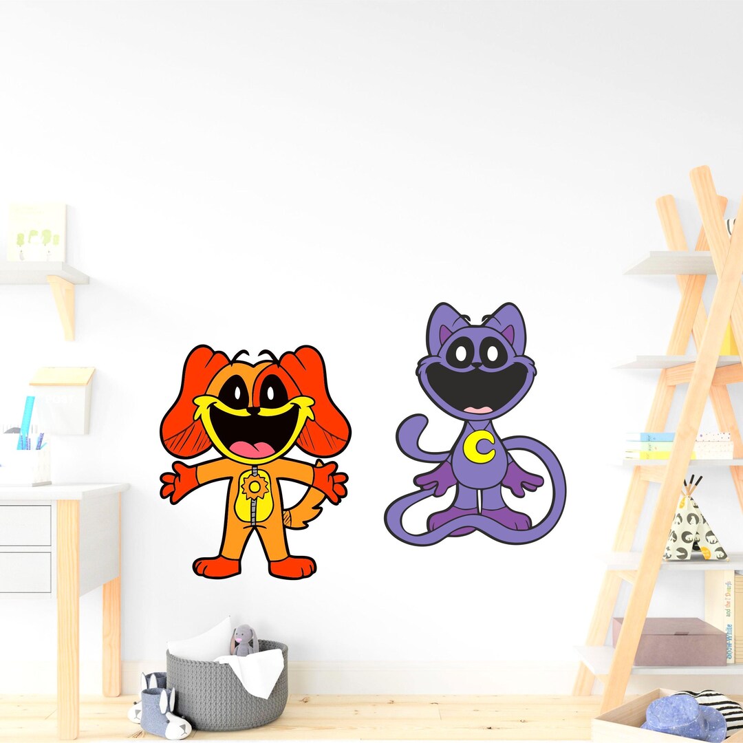 Wall Stickers Catnap and Dogday, Poppy Playtime Two Characters, Kids ...