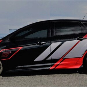 Car Stickers Car Decal Ford Focus ST CUSTOM Whole Body Styling Vinyl ...