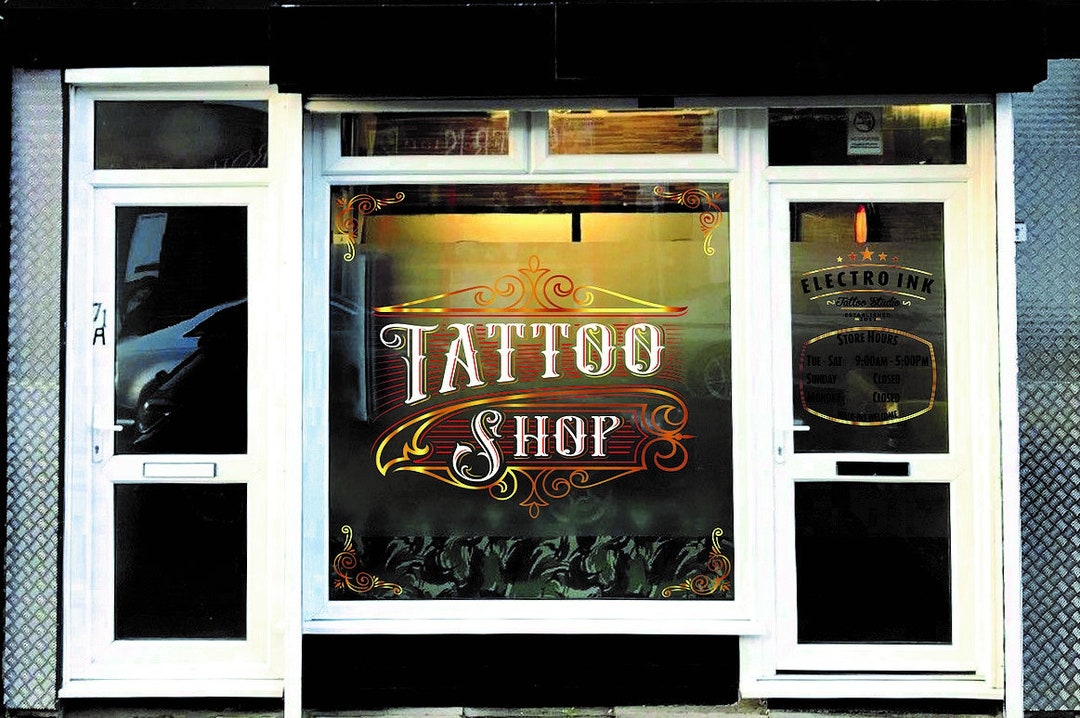 Tattoo Shop Window Sticker Sign Wall Decals Vinyl Art - Etsy UK
