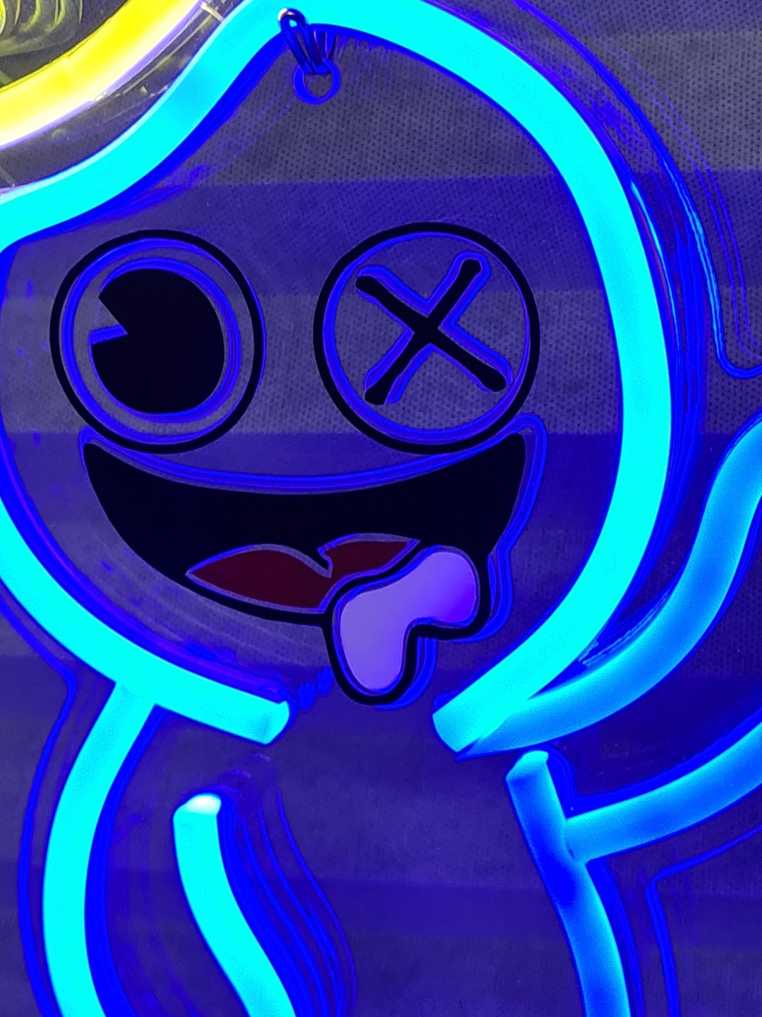 Blue Character Rainbow Friends, Roblox, Kids Bedroom Neon, Wall ...