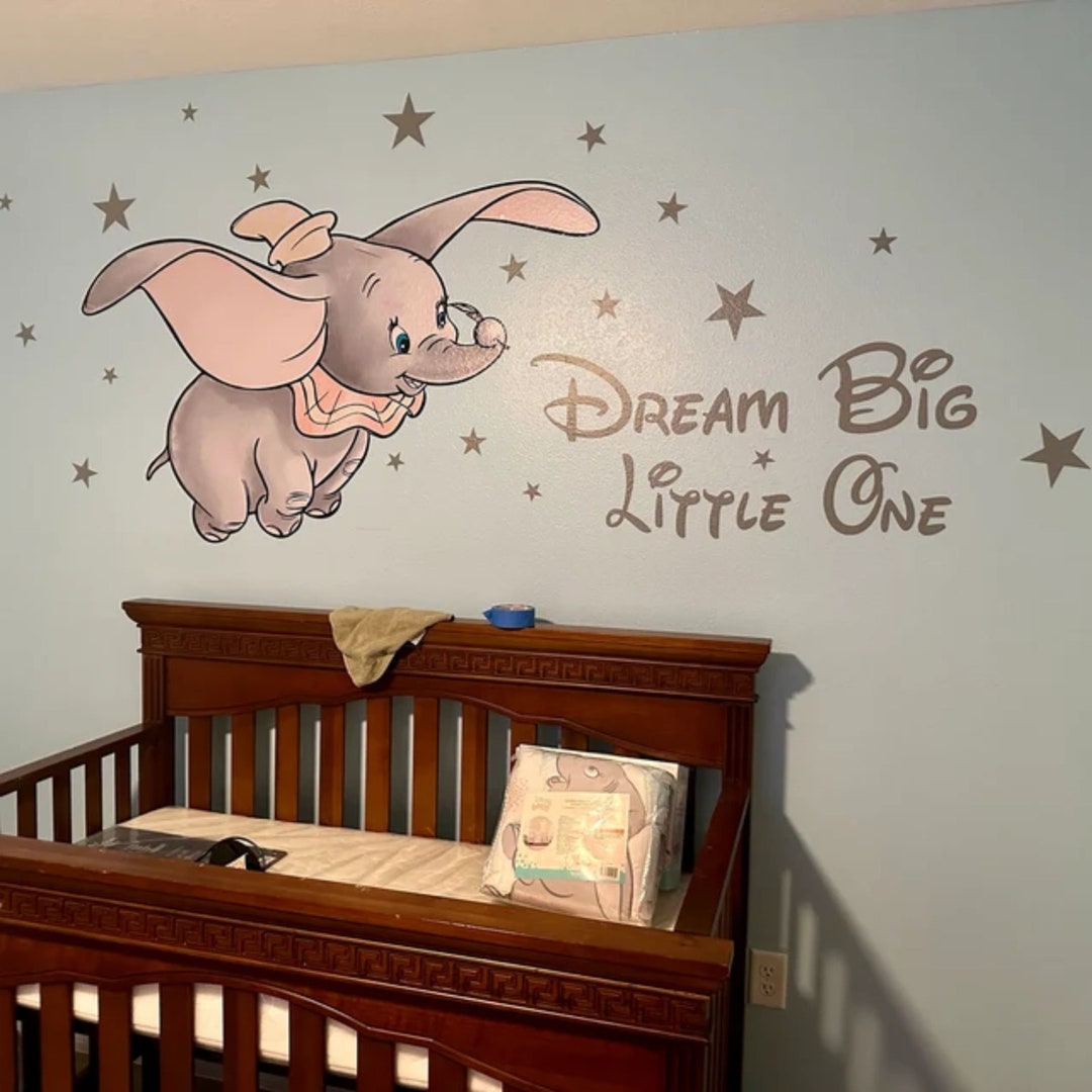 Dumbo Disney Wall Sticker, Adorable Nursery Decor Decal for Kids' Rooms ...