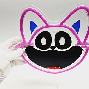Catnap Neon Sign, Horror Video Game Fan Gift, Poppy Playtime Monster ...