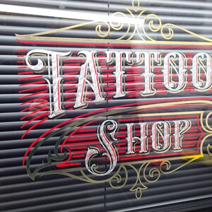 Tattoo Shop Window Sticker Sign Wall Decals Vinyl Art Advertising ...
