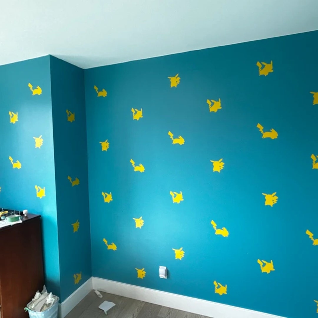 Pokemon Wall Stickers, Pikachu Shadow Vinyl Art, Kids Bedroom Home ...