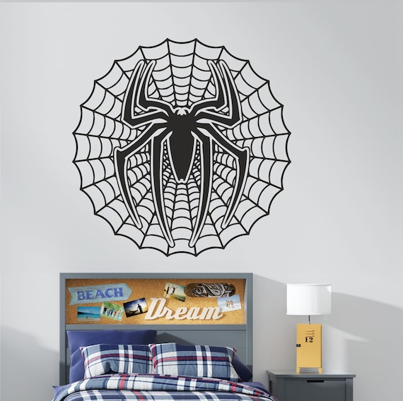 Spiderman Wall Stickers Spider Web Wall Sticker Vinyl Decal | Etsy