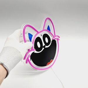 Catnap Neon Sign, Horror Video Game Fan Gift, Poppy Playtime Monster ...