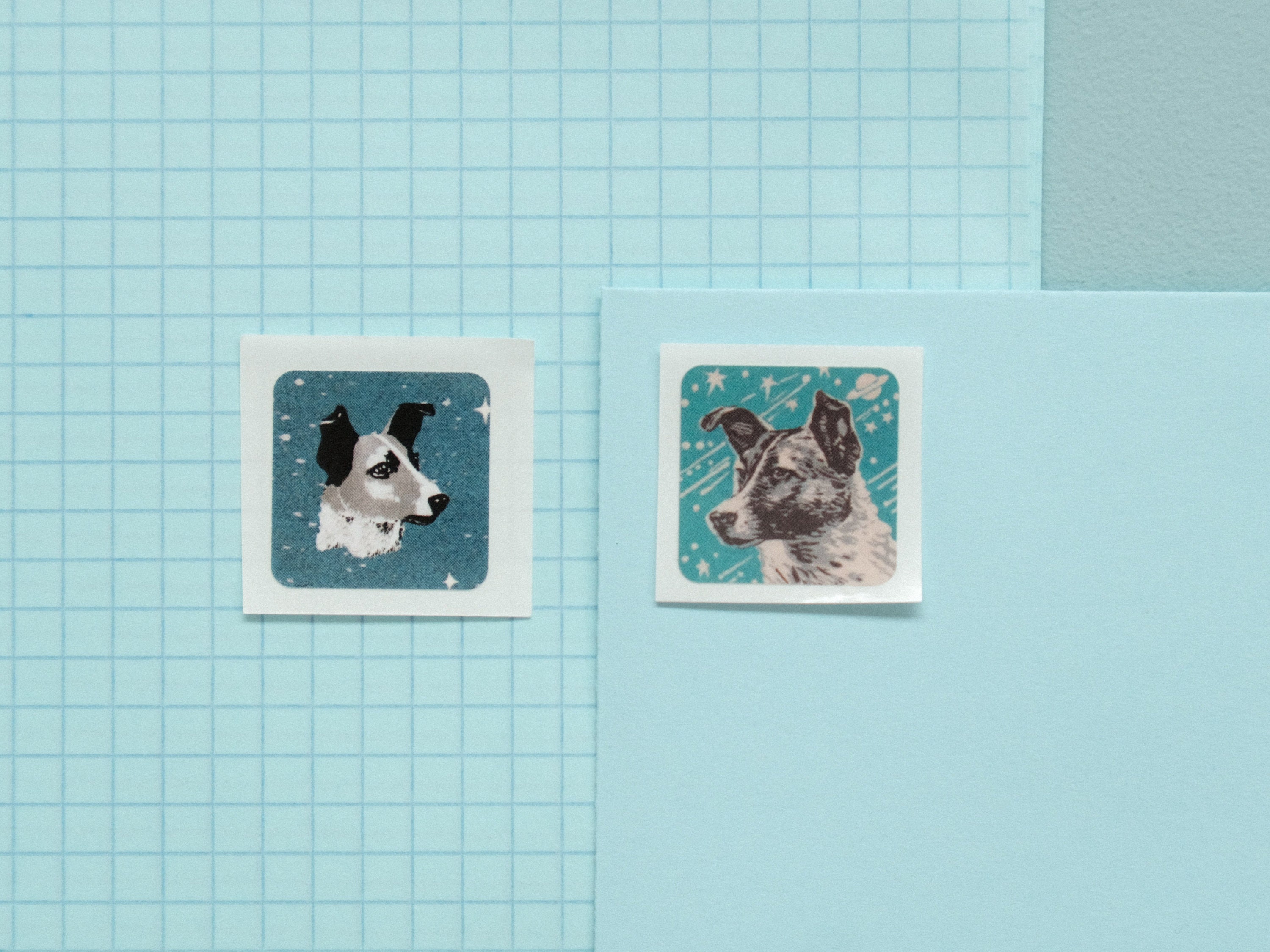 MINI Laika Space Dog Sticker Set | Laika Portrait Sticker USSR, CCCP ...