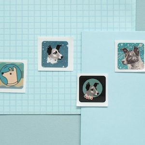 MINI Laika Space Dog Sticker | Laika Portrait Sticker | USSR, CCCP ...