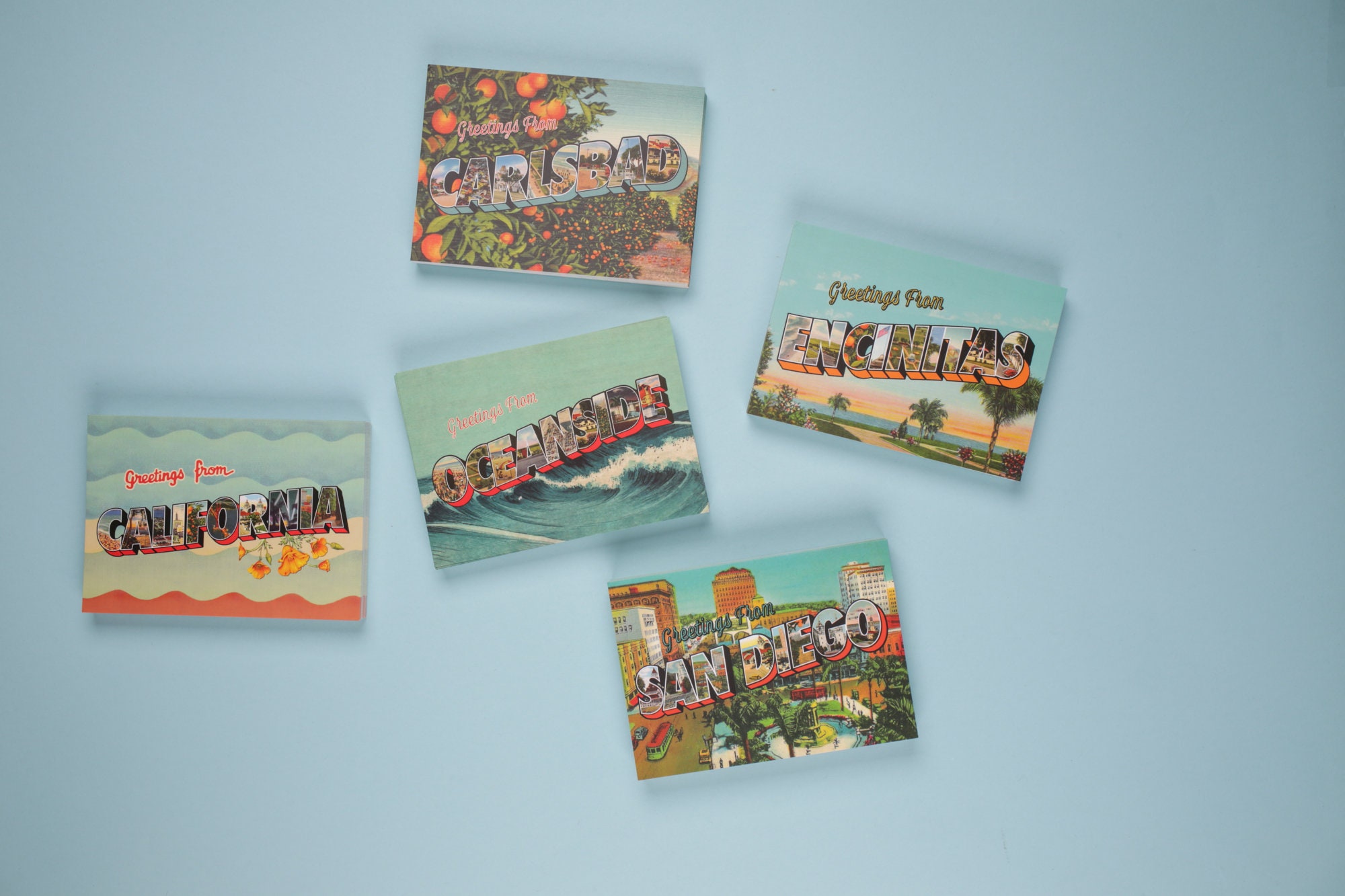 Greetings From Southern California Postcard Set of 5 Vintage Postcard ...