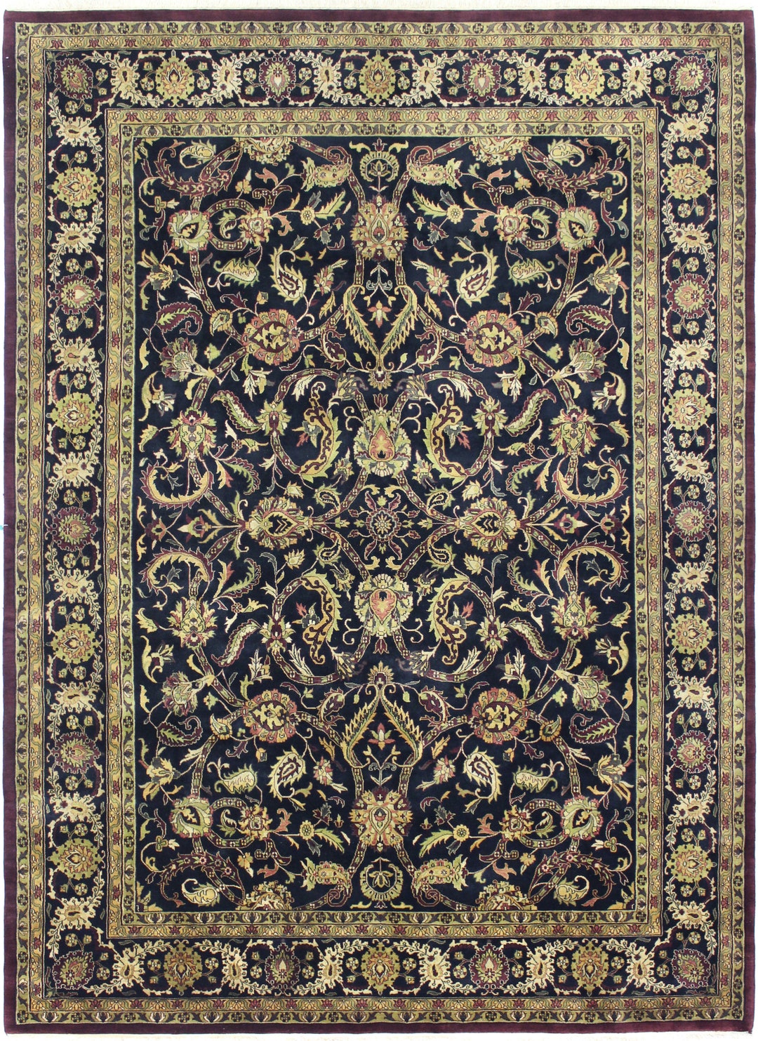 One-of-a-kind Handmade 8'9 X 12' Indo Agra Oriental Rug Hand-knotted ...