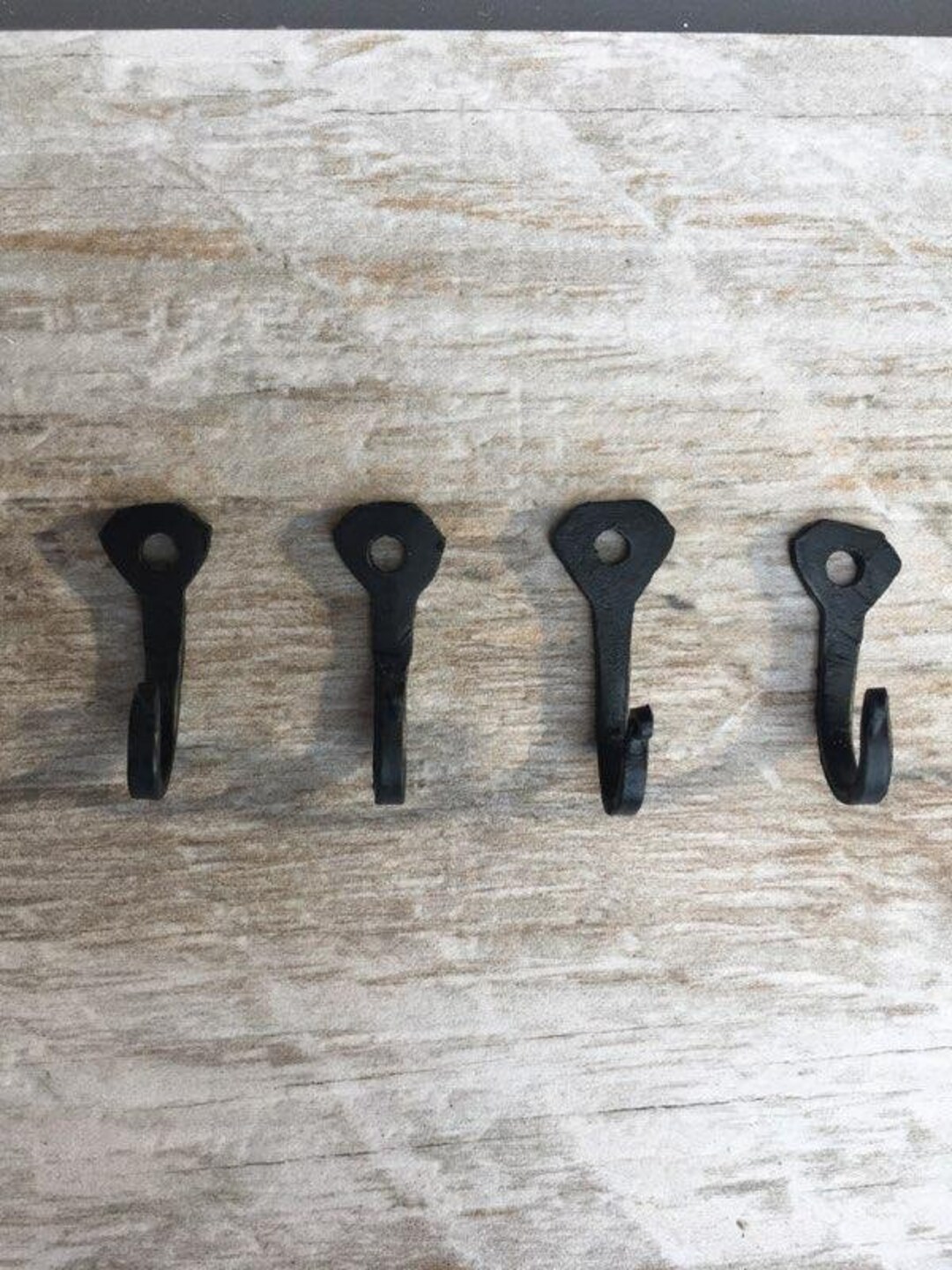 Hand Forged Hooks 1/2 Inch Diameter 1 Inch Tall Set of 4 - Etsy