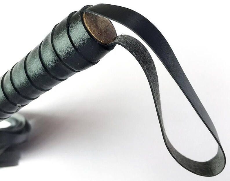 Black Leather Whip Flog Flogger Sex Toy Bondage BDSM Naughty | Etsy