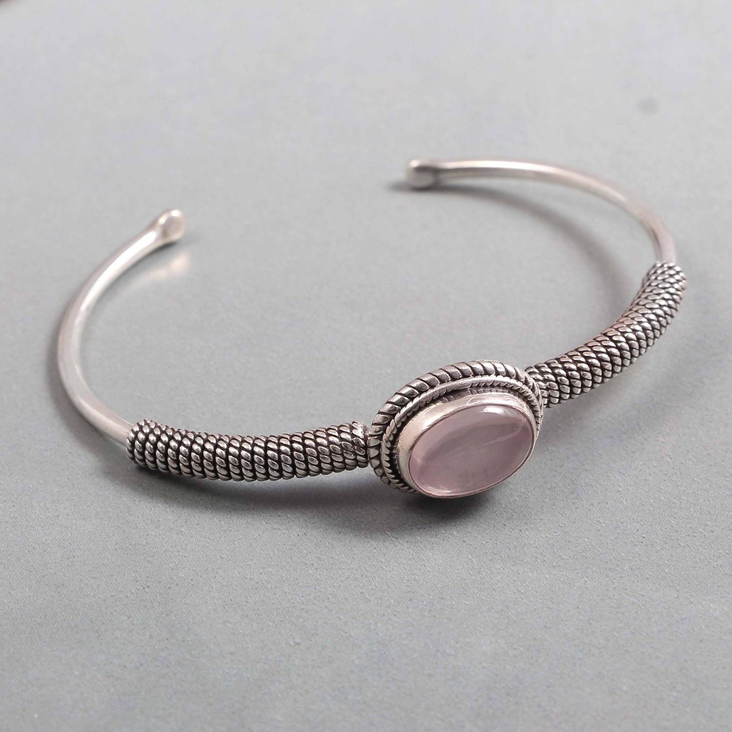 Nepali Handmade Rose Quartz Bangle/real Stone Handmade - Etsy