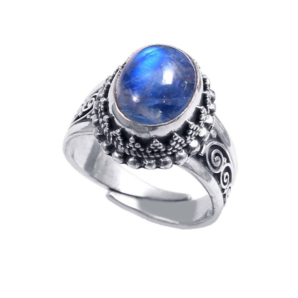 Nepal Moonstone Ring - Etsy UK